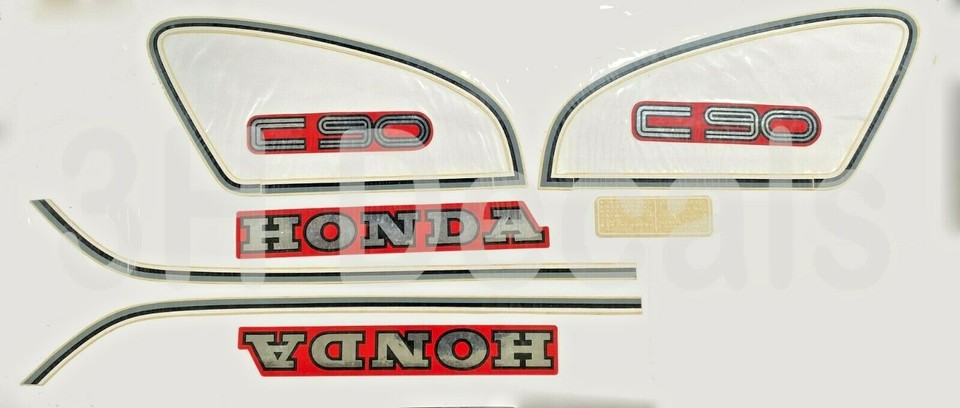 Custom made Honda Super Cub Press Cub decal sticker full set 50 70 90 ...