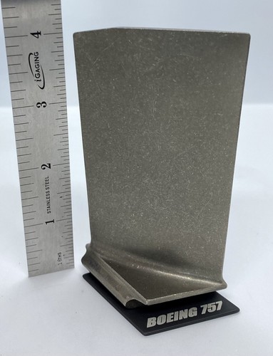 Boeing 757 RB-211 Rolls Royce Titanium Jet Engine Blade Display Desk ...