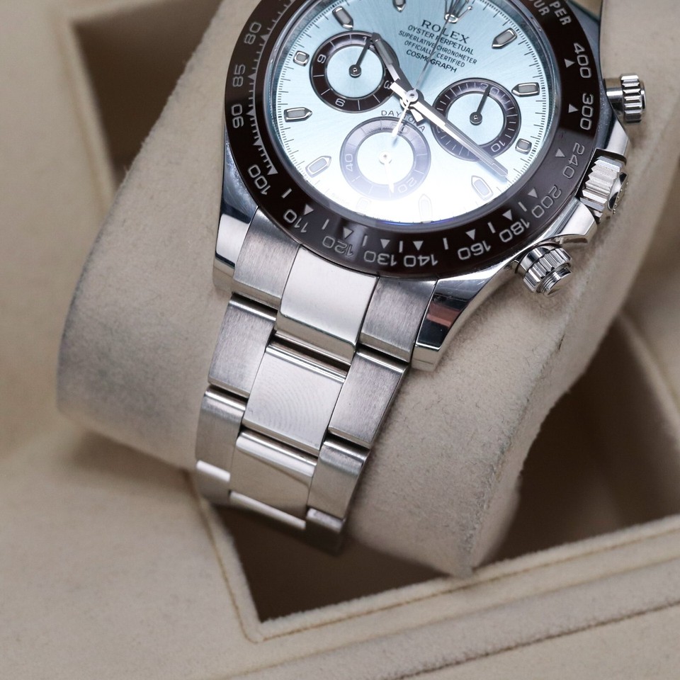Rolex Cosmograph Daytona Complete Mint 40mm Platinum Oyster Ice Blue ...