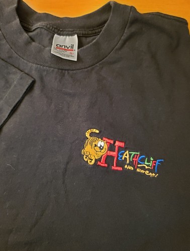 Heathcliff the Cat Vintage T Shirt NO SWEAT 1980s Embroidered Single ...