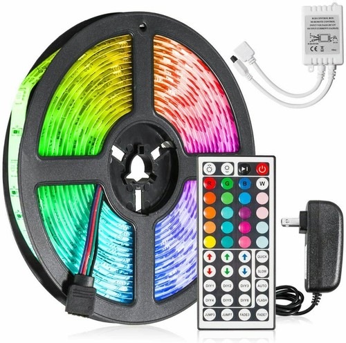 Led Strip Lighting 5M 16.4 Ft 5050 RGB 150 LEDs Flexible Color Changing ...