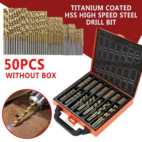 50PCS HSS Cobalts Twist Drill Bits HSS-Co for Hard Metal Stainless ...