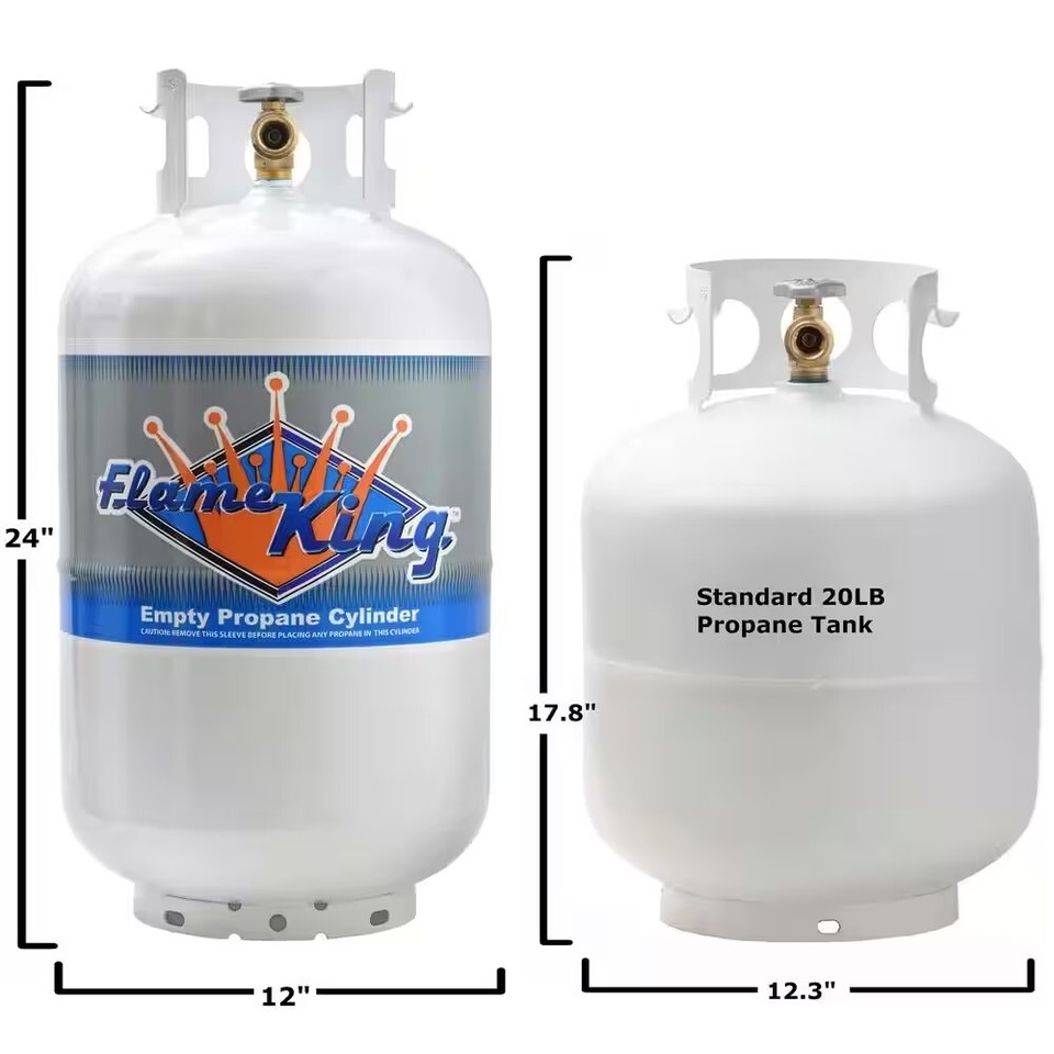 30 lbs. Empty Propane Cylinder: Overfill Protection Device Valve ...