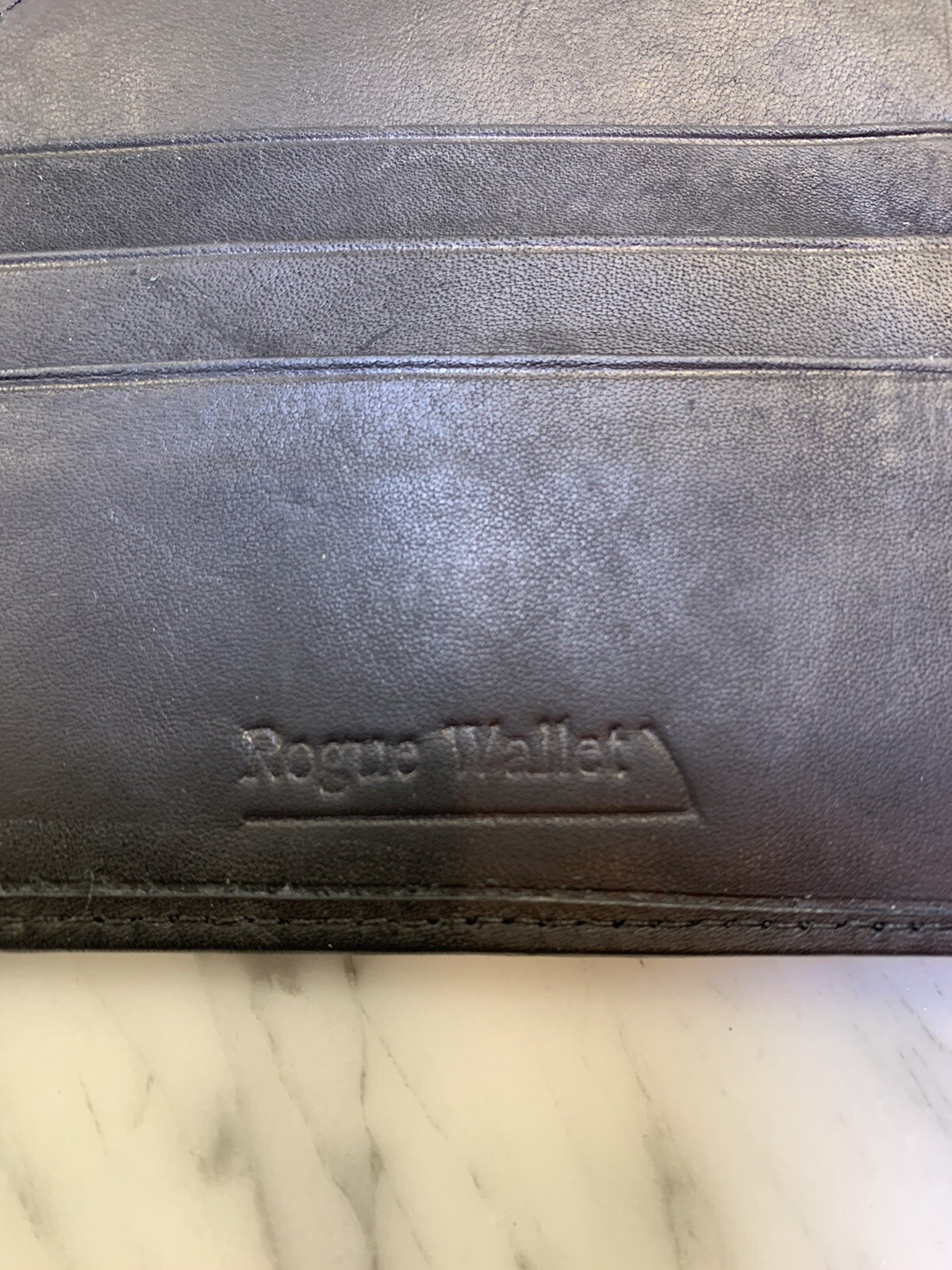 Front Pocket Wallet by Rogue Wallet Co Genuine Black Leather with Red ...