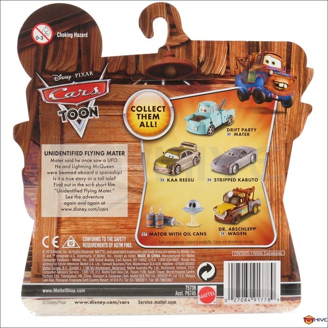 Disney Pixar Cars Mator With Oil Cans Toon Series Mattel 2010 Ships for ...