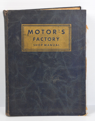 Motors Factory Shop Manual Third Edition Various Models 1939 | eBay