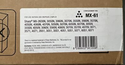 SHARP MX-61 YELLOW TONER CARTRIDGE REPLACEMENT | eBay
