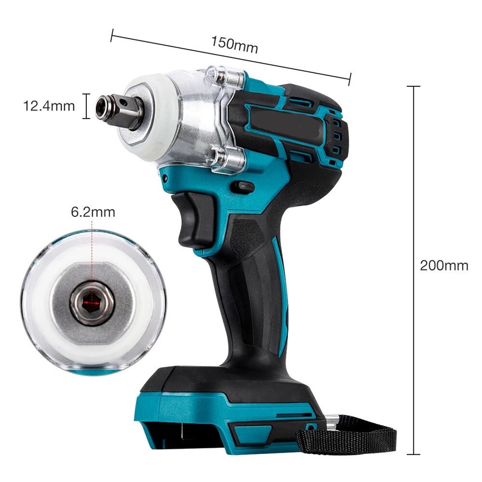 18V For Makita Battery Impact Wrench Brushless Driver Cordless Rattle ...