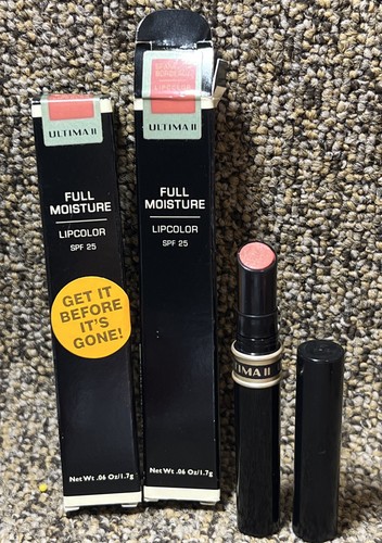 2 Ultima II Full Moisture Lip Color SPF 25 SPARKLING BORDEAUX ~New In ...