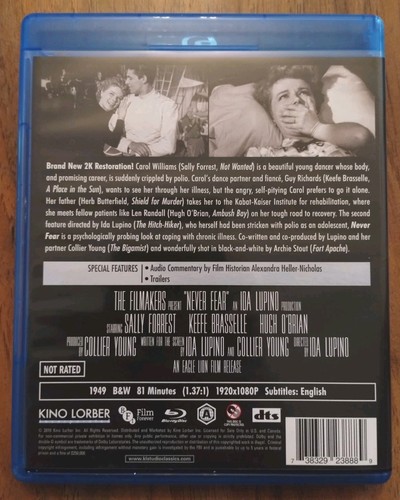 Come Back, Little Sheba/Never Fear/Kino Lorber/Blu Ray/Classic/Drama ...