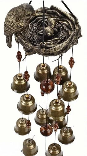 Bird And Nest Wind Chimes 1 Of A Kind With 2 Baby Chicks Nice Sound ...