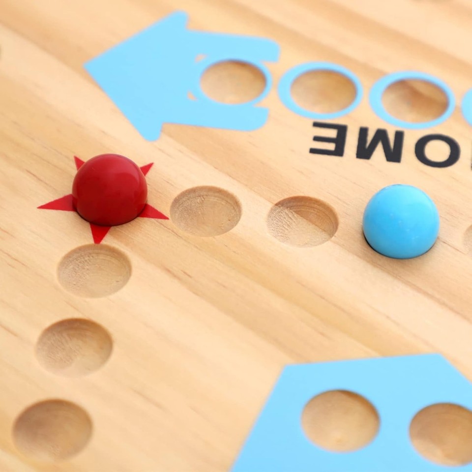 Original Marble Game Wahoo Board Game Double Sided Painted Wooden Fast ...
