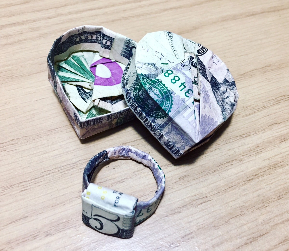 Origami Ring From Money Dollar Bill Origami Ring: Easy 10 Steps | The