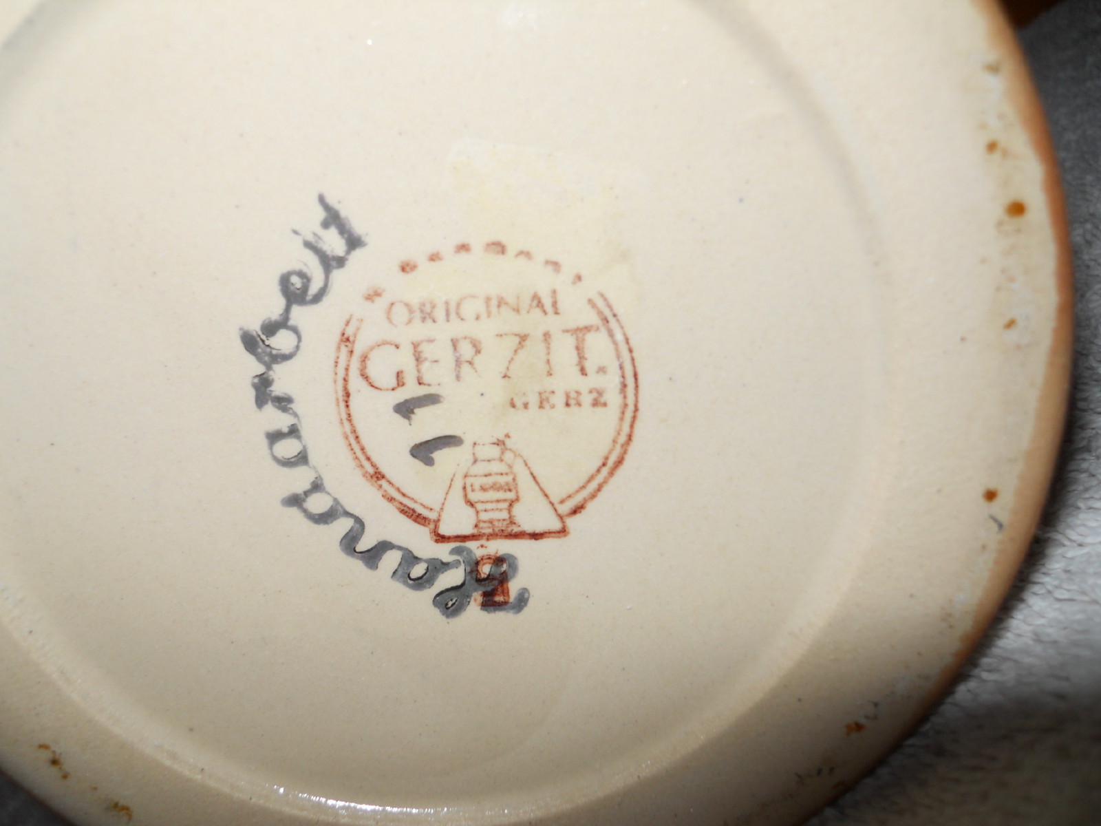 ORIGINAL GERZIT GERZ HANDMADE WEST GERMANY BLUE COBAL BEER STEIN Very ...