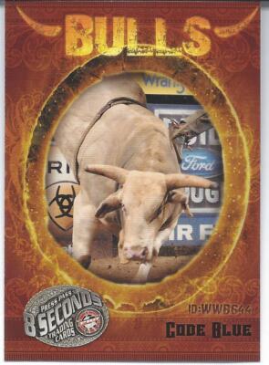 2010 Press Pass PBR 8 Seconds BULLS Insert CODE BLUE American Bucking ...