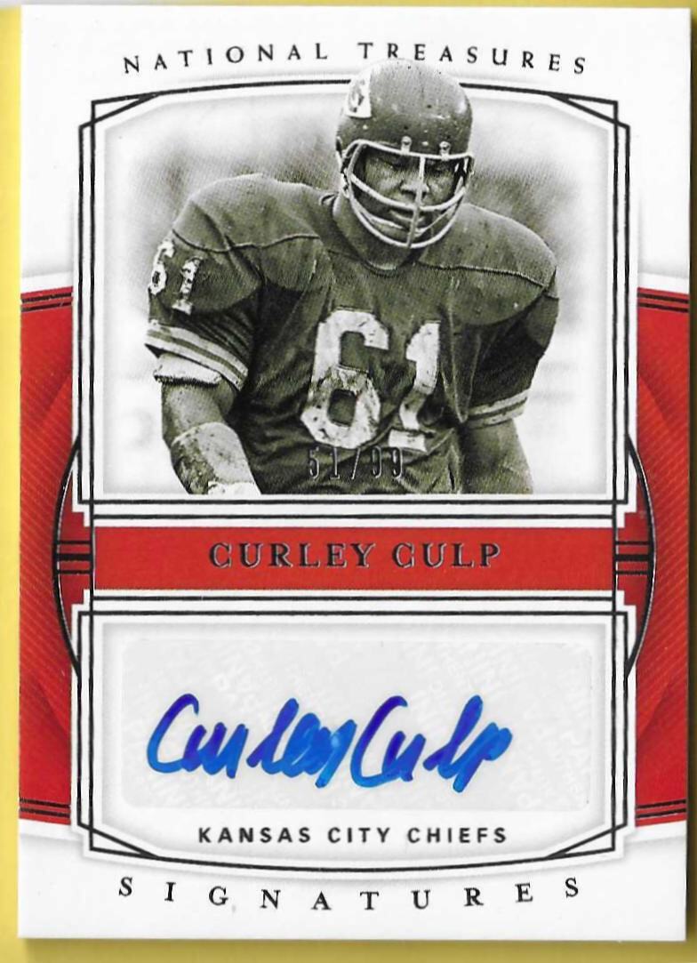 2019 National Treasures Curley Culp Chiefs HOF Autograph 51/99 | eBay
