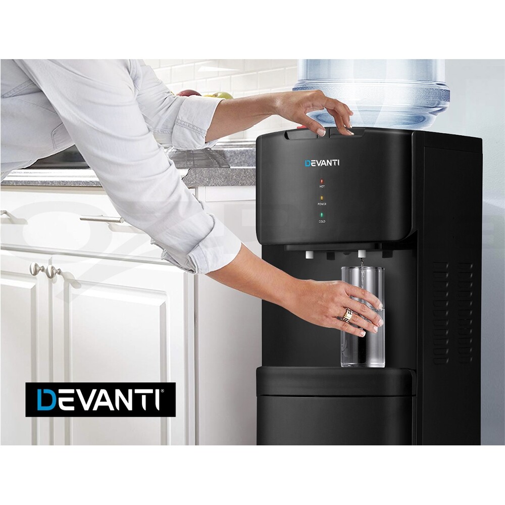 Devanti Water Cooler Dispenser Mains Bottle Stand Cold Hot Tap Filter ...