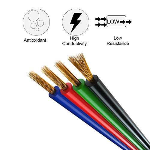 32.8ft/10m Cct Rgb Ws2815 Ws2813 Tm1934 Extension Cable 4 Pin 22awg Led ...
