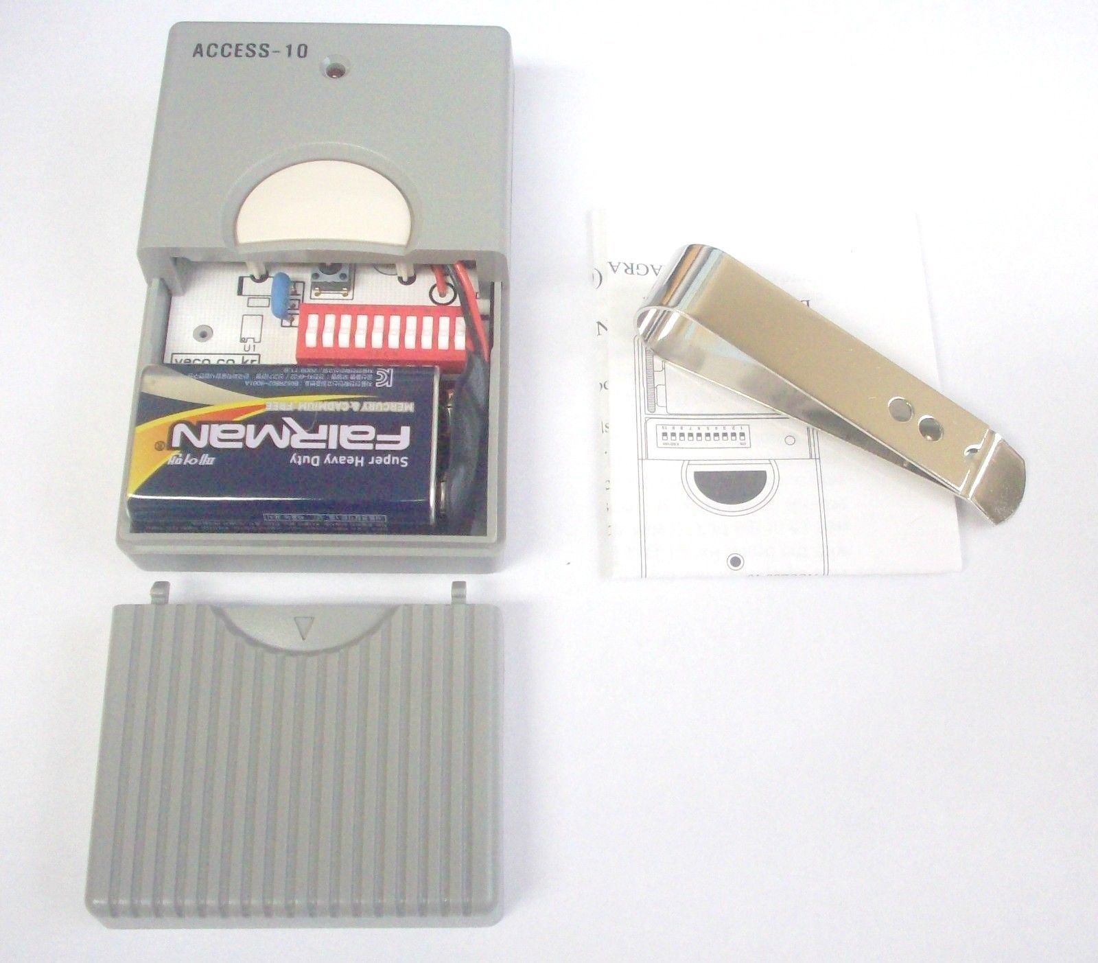 ACCESS-10 Garage Gate Door Clicker Transmitter Remote, 10-Pin Digit ...