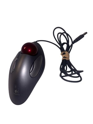 Logitech Logi T-BC21 810-000767 Wired USB Trackball Marble Mouse Tested ...