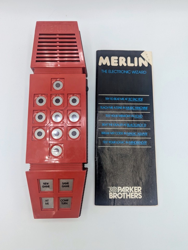 Vintage 1978 Merlin Electronic Wizard Video Game Parker Brothers ...