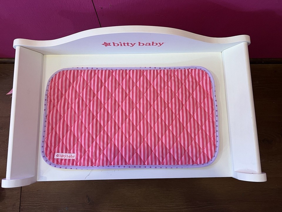 Retired Bitty Baby Bitty's Changing table with pink+flower decor ...