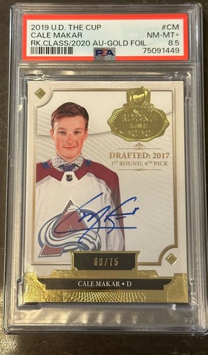 2019-20 Upper Deck The Cup - Rookie Class of 2020 Gold 2020-CM Cale ...