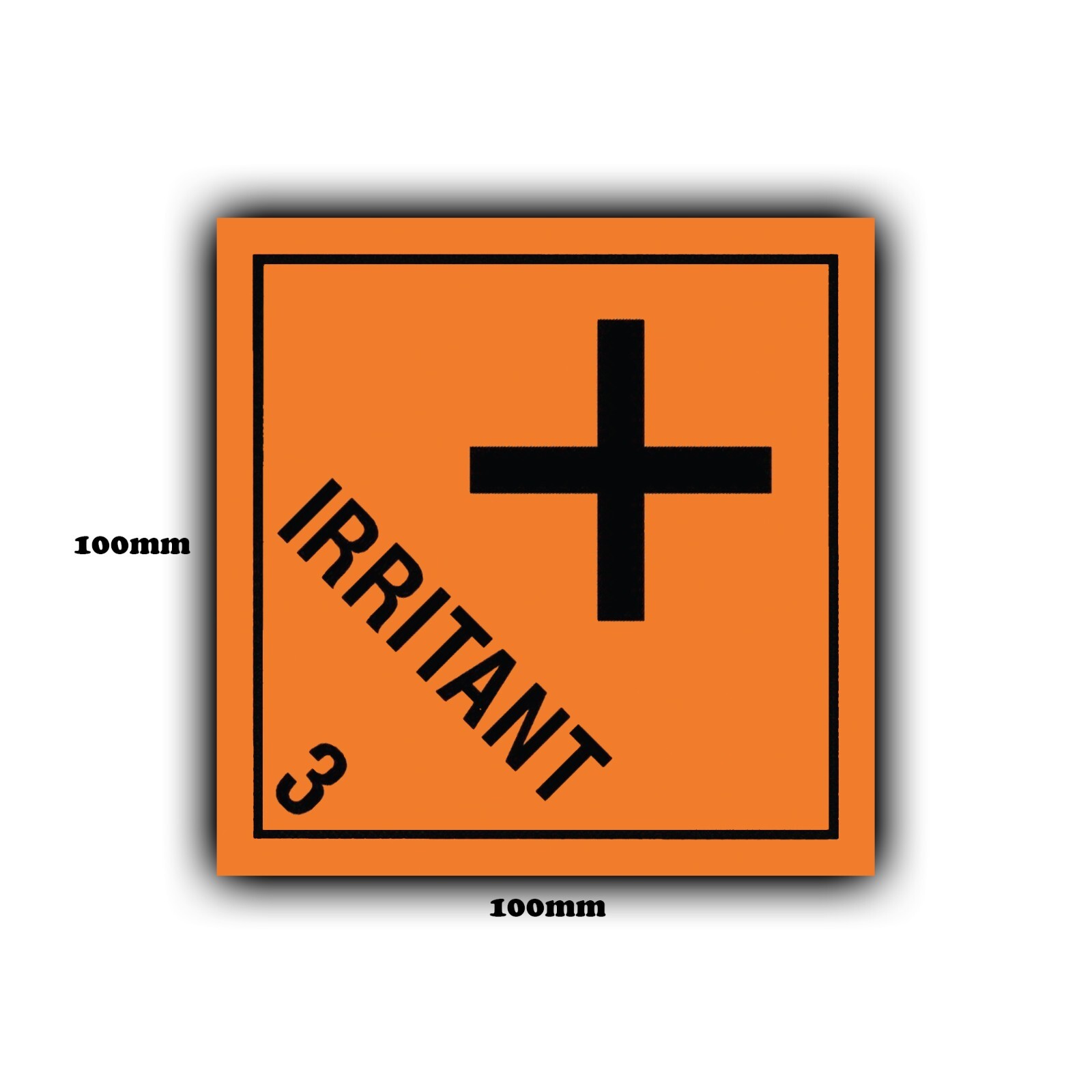 Hazard - Danger IRRITANT Substance - Vinyl Sticker Label - 2 pack 100mm ...