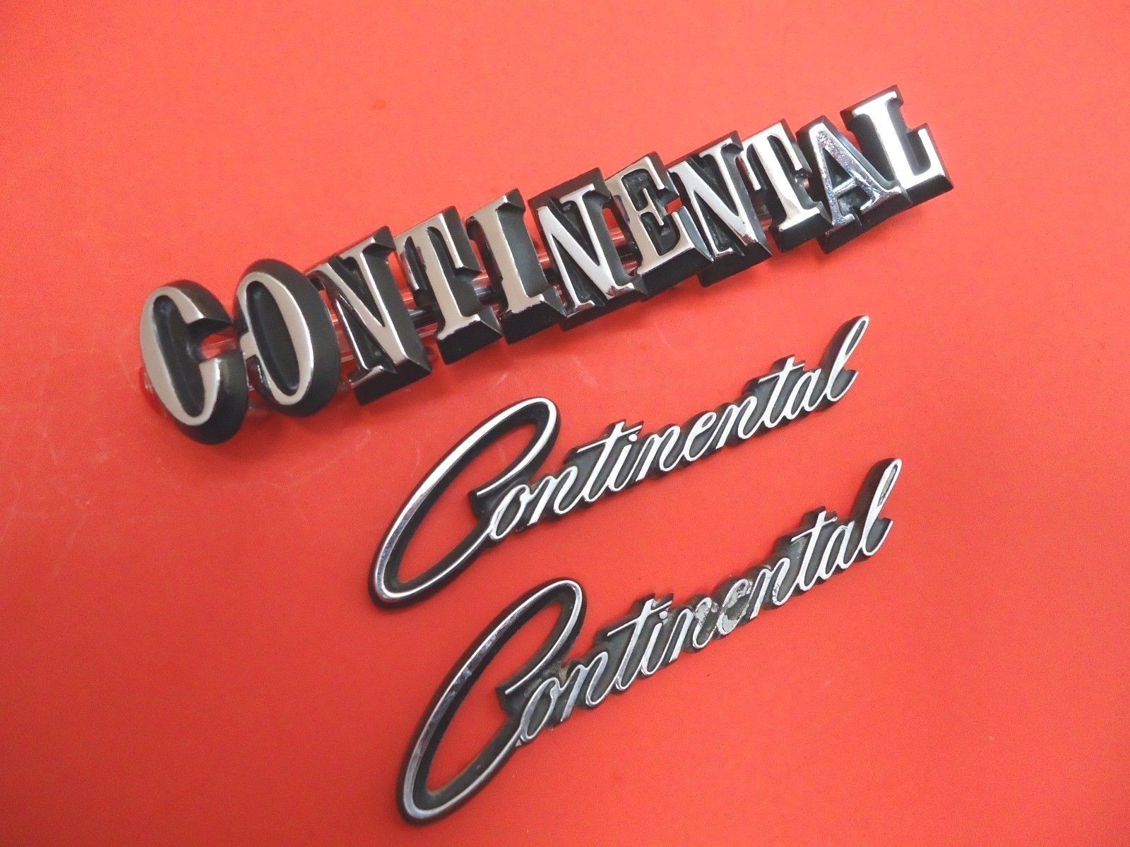 Continental Trunk Emblem Set 1984 - 1987 Lincoln Continental Rear ...