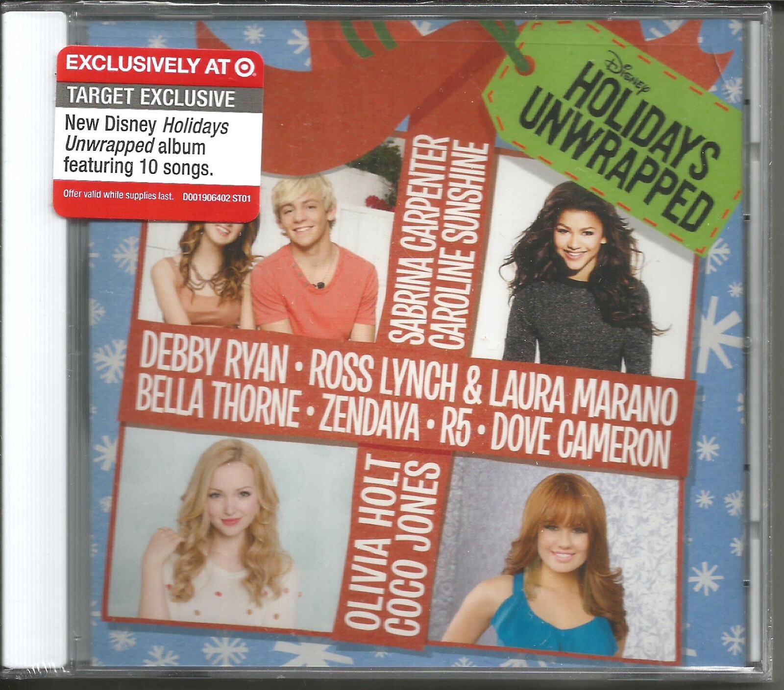 HOLIDAYS UNWRAPPED xmas BELLA THORNE Debby Ryan ZENDAYA Rare TARGET CD ...
