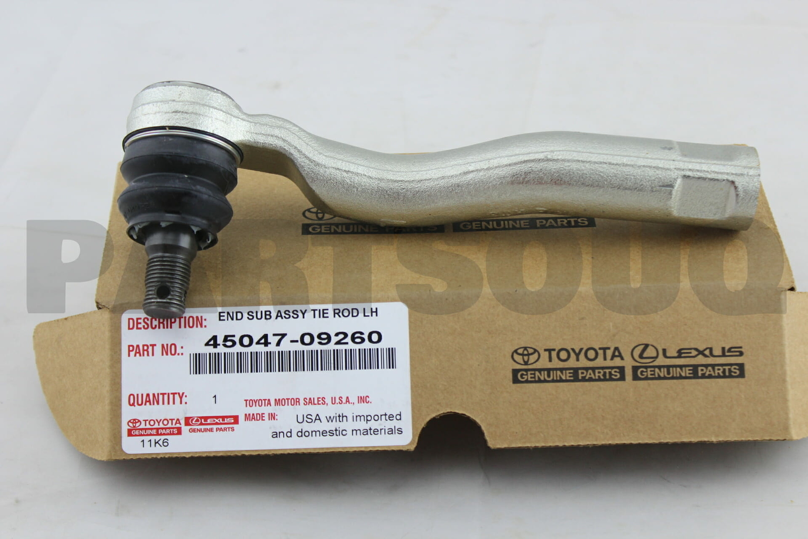 4504709260 Genuine Toyota END SUB-ASSY, TIE ROD, LH 45047-09260 | eBay