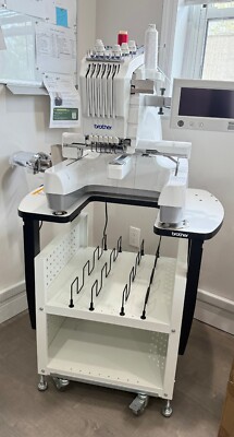 Brother PR-600 II Embroidery Machine with heavy duty stand & all ...