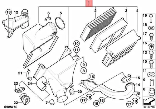 Bmw 5 E39 Intake Muffler 1716218 13711716218 Original | eBay