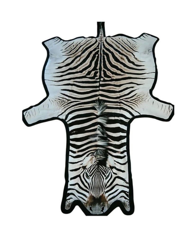 XLarge Real ZEBRA RUG WITH FELT BACKING! 100% WOOL HAND MADE | eBay
