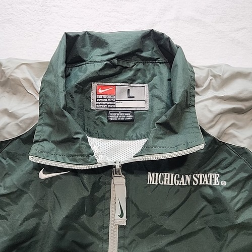 Vintage Nike Michigan State Spartans Windbreaker Jacket Mens Large Full ...