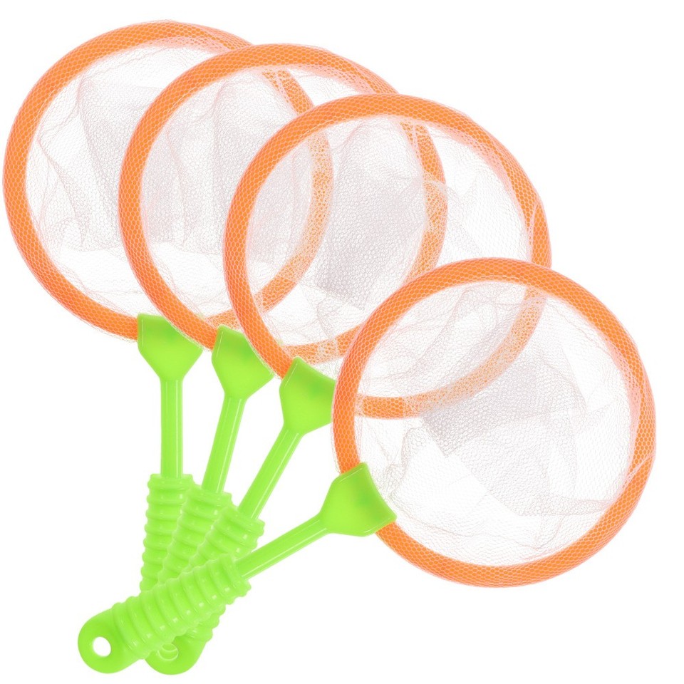 4 Pcs Plastic Mesh Bag Child Bath Toy Fishing Net Mini Nets Children's ...