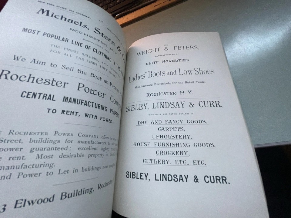 Antique 1892 Rochester New York Chamber of Commerce Booklet with ...