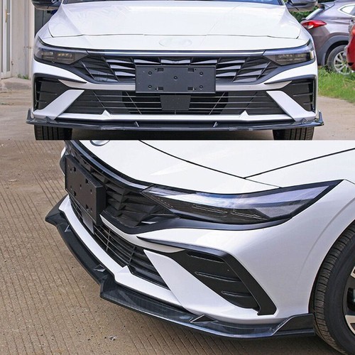Fit FOR Hyundai Elantra 2024 Black Front Bumper Lower Lip Spoiler ...