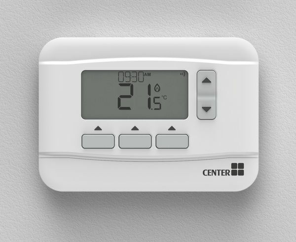 Center RF Wireless 7-Day 5/2 Day Programmable Room Thermostat White ...