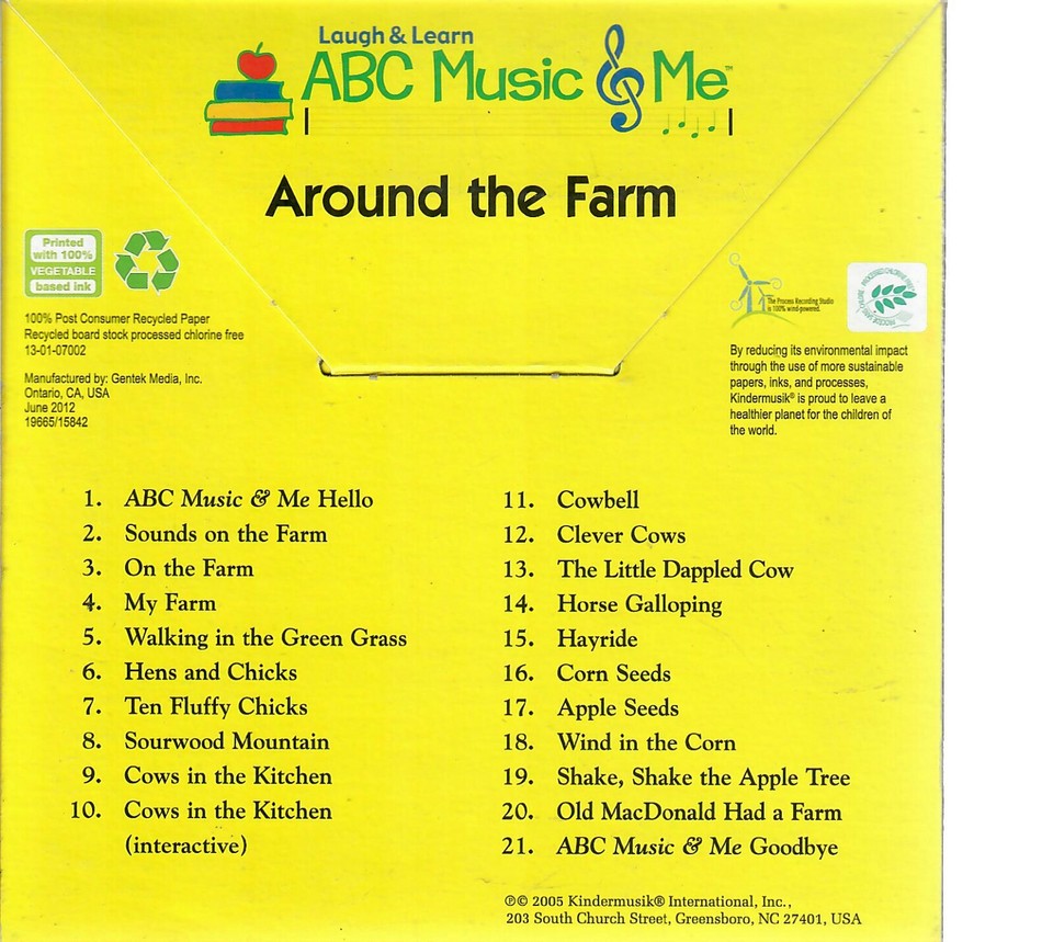 Laugh & Learn - ABC Music & Me - Around The Farm [Cd] | eBay