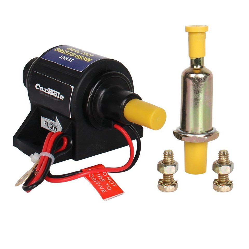 4-7 PSI Universal Electric Fuel Pump For w/Carburetor 35 GPH 12V Micro ...