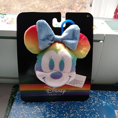 Disney Rainbow Pride Minnie Mouse Keychain Bag Clip Plush Keychain | eBay