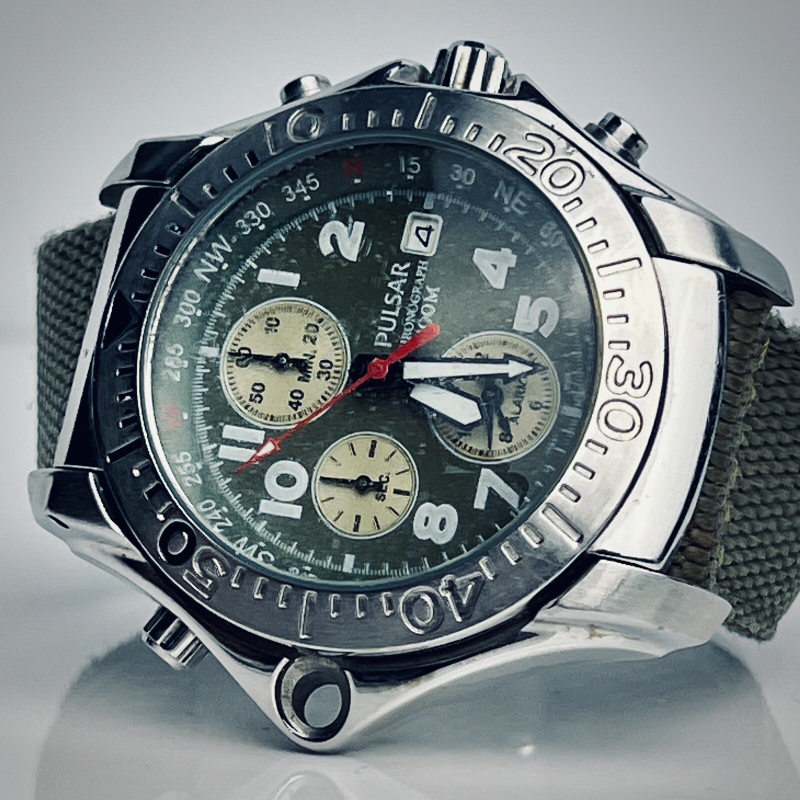 Seiko Pulsar Mens Date Chrono Alarm Watch Analog Digi… - Gem