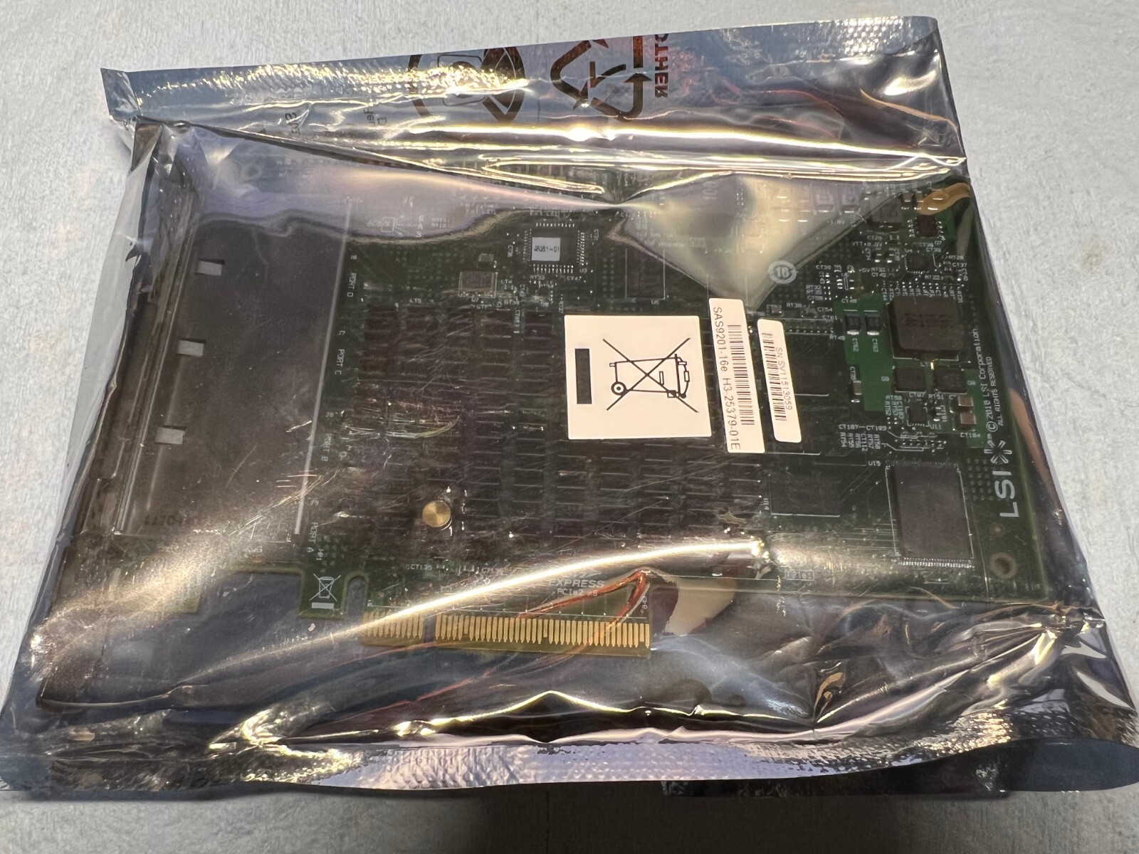 LSI SAS 9201-16e 16-Port Ext. PCIe 6Gb/s SATA SAS HBA Controller Card ...