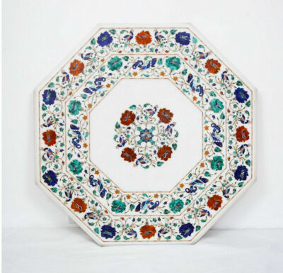 48 " Marmo Centro Tavolo Top Pietra Dura Handmade Lapis Inserto Arredo ...