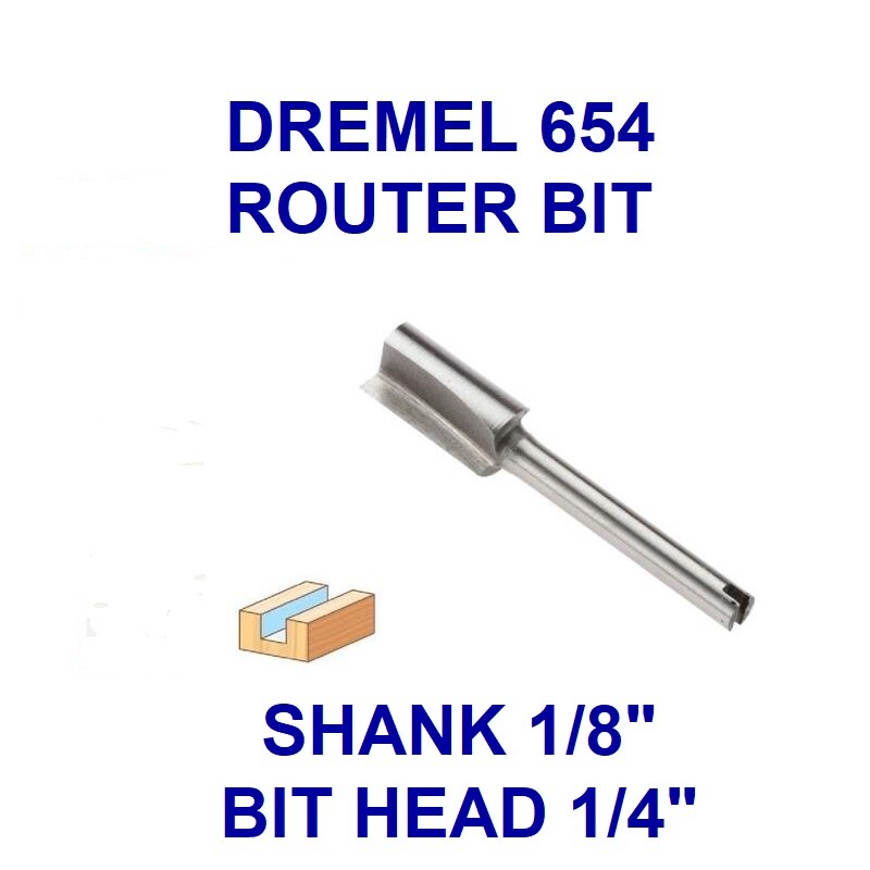 DREMEL ROUTER BIT 4 PIECE SET FOR ALL ROTARY TOOLS 612, 615, 650, 654 1 ...