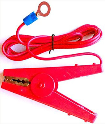 Electric Fence Red Fence Lead Thunderbird #172 Ring End Alligator Clip ...