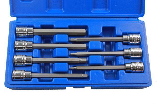 US PRO Extra Long Hex Bit Socket Set 3/8" Dr Allen Keys H3 4 5 6 7 8 ...