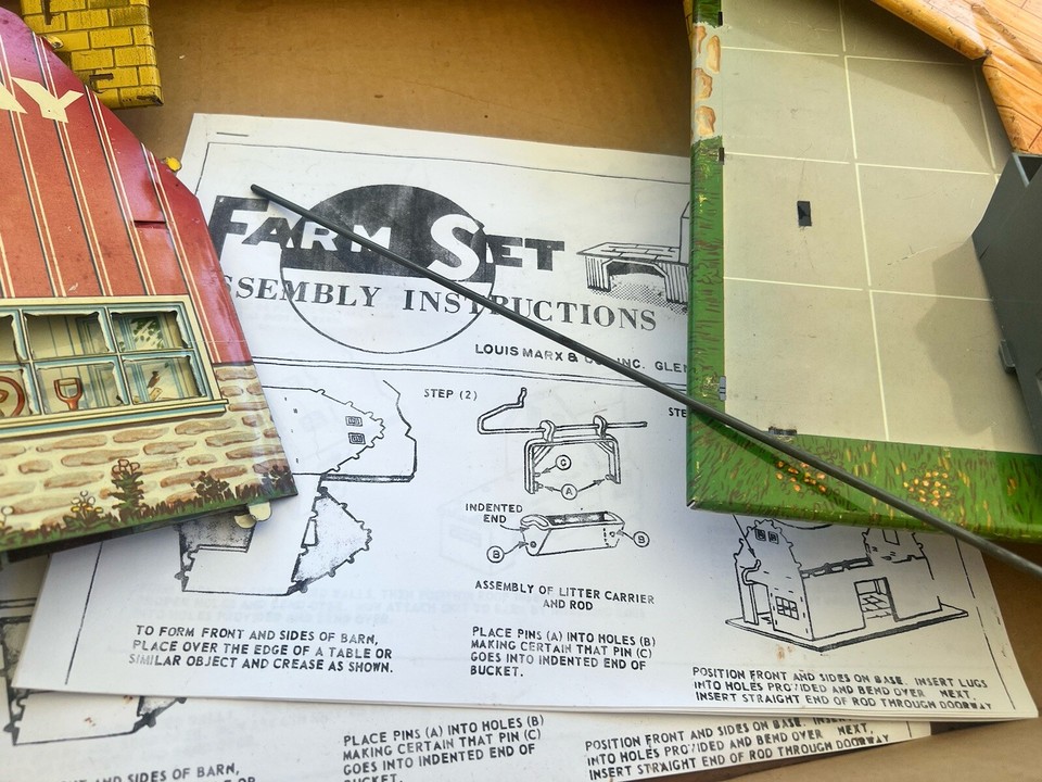 classic Vintage Marx Modern Farm Set c1960 vintage original box partial ...