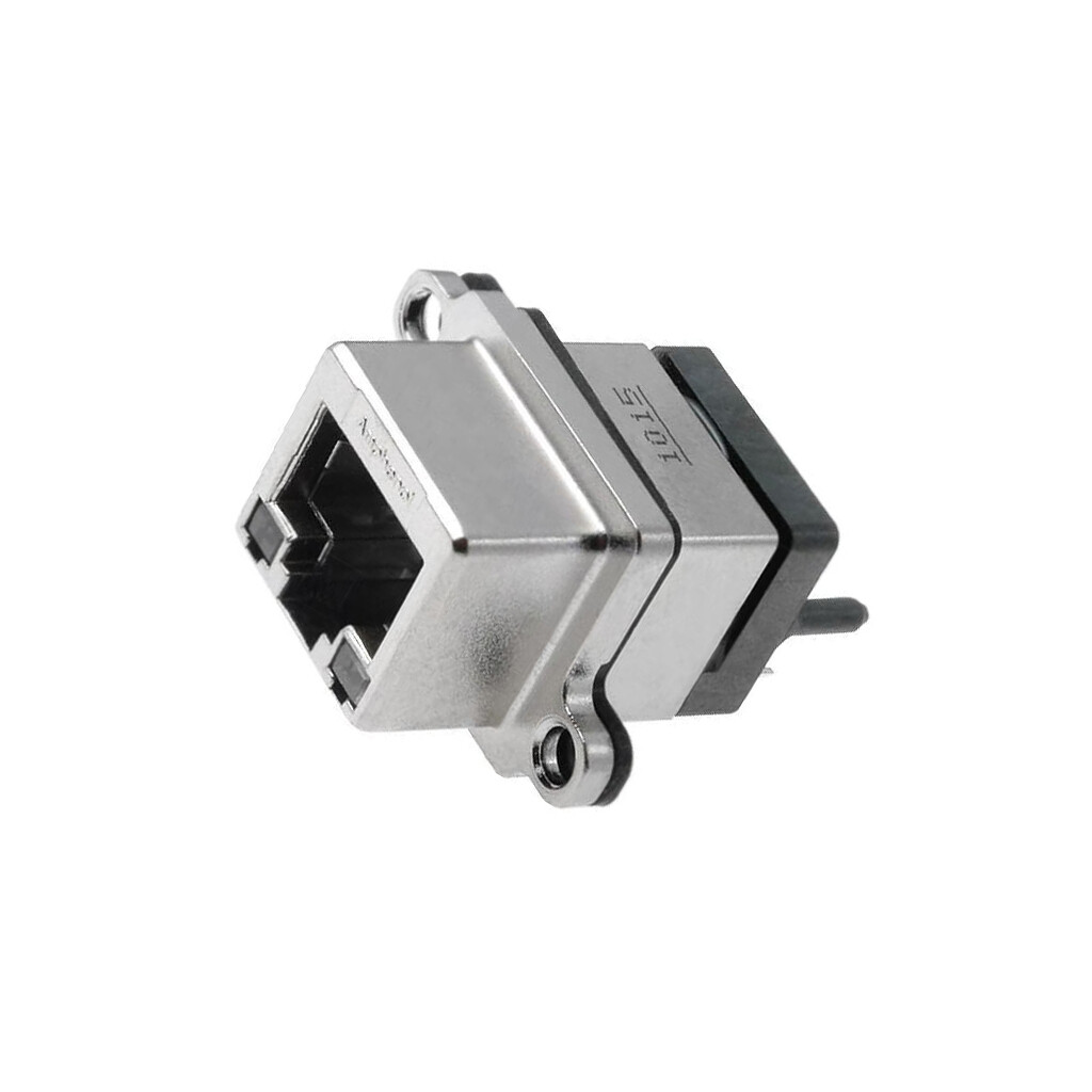 MRJ-5481-01 Buchse RJ45 mit LED UL94V-0 IP67 THT für Frontplatten ...